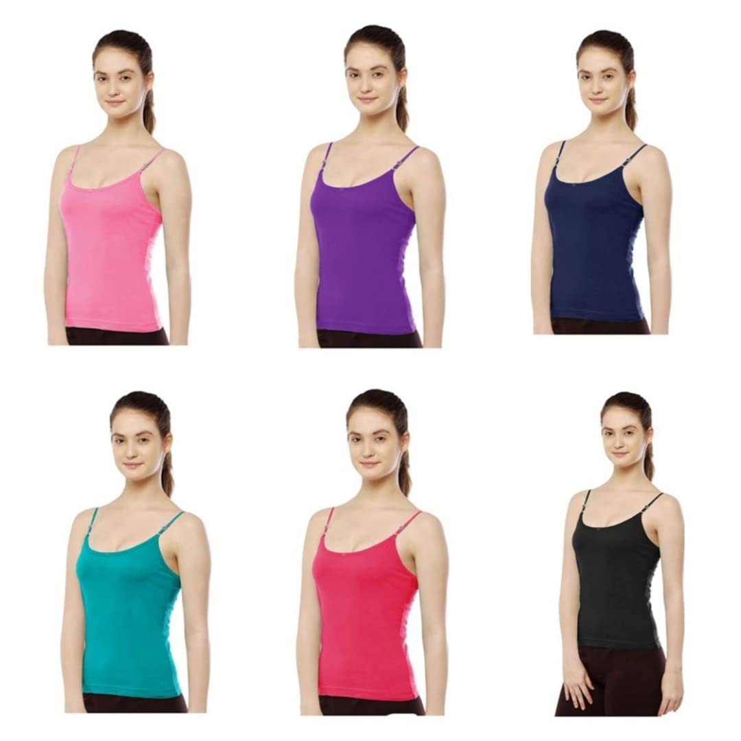 Buy NIRA Women's Innerwear Adjustable Slips 6 pics Combo Pack (M ...