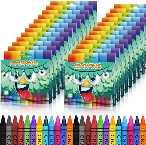 Amazon.com: Kalysky Crayons Bulk 24 Crayon Packs with 12 Assorted ...