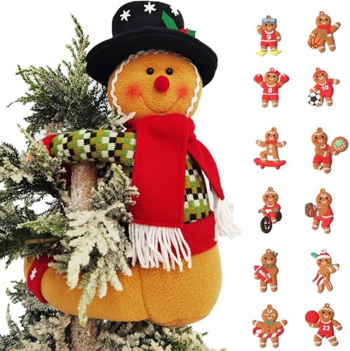 Amazon.com: Gingerbread Man Christmas Tree Topper Decorations,Unique ...