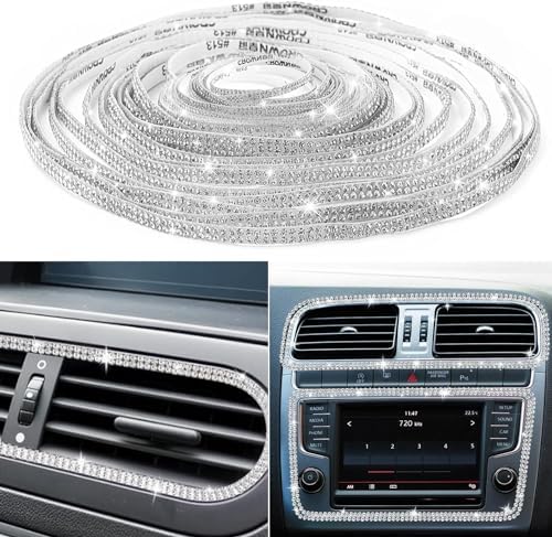 Amazon.com: Bling Car Trim Self-Adhesive 16.4Ft, Rhinestone Car ...