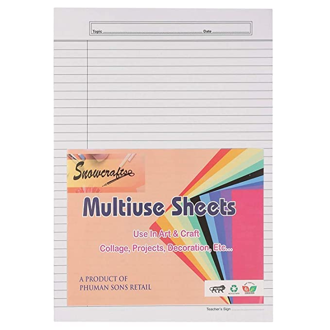 Sejas Collections A3 Size One Side Ruled Sheet for Project/Assignment ...
