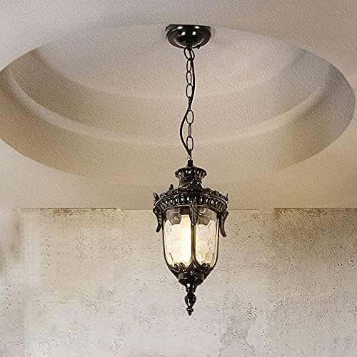 Outdoor High Light Glass Ceiling Pendant Light Victorian Aluminum E27 ...