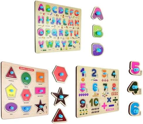 Wooden English ABCD Capital 26 Alphabet Letters Puzzle Board Learning ...