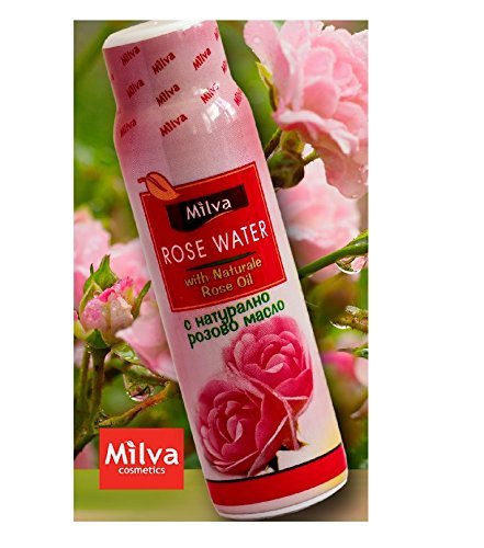 Amazon.com: Milva Rose Water with Natural Rose Oil 100ml - Cleans ...