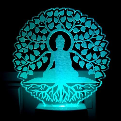 Buy BrodLog Buddha 3D Optical Illusion Acrylic Night Lamp, 7 Colors RGB ...