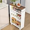 Amazon.com: Tribesigns Slim Storage Cart, Rolling Narrow Kitchen Cart ...