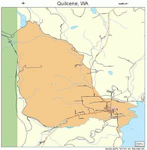 Amazon.com: Large Street & Road Map of Quilcene, Washington WA ...