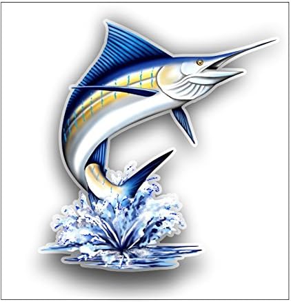 Amazon.com: USA Marlin Fish Sticker Patriotic American Flag Fishing ...