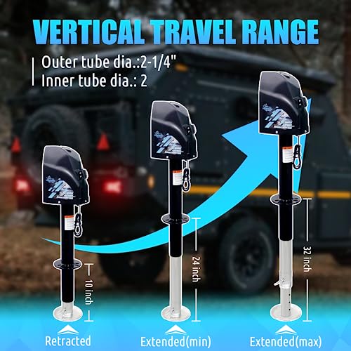 Snapklik.com : Electric A-Frame Trailer Jack Up To 4000lbs Heavy Duty ...
