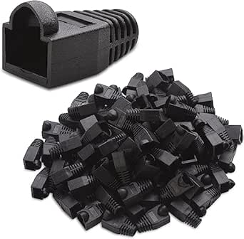 WETEK {Pack of 100) Cat5E Cat6 Rj45 Plugs Ethernet Network Cable Strain ...