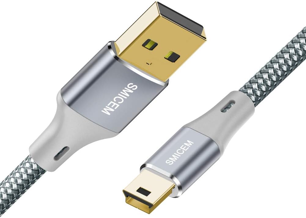 Mini USB Cable USB 2.0 High Speed Cable Type A to Mini B Data Charging ...