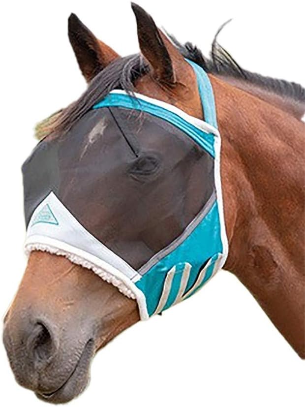 Shires Fine Mesh Earless Fly Mask - Teal: Pony : Amazon.co.uk: Pet Supplies