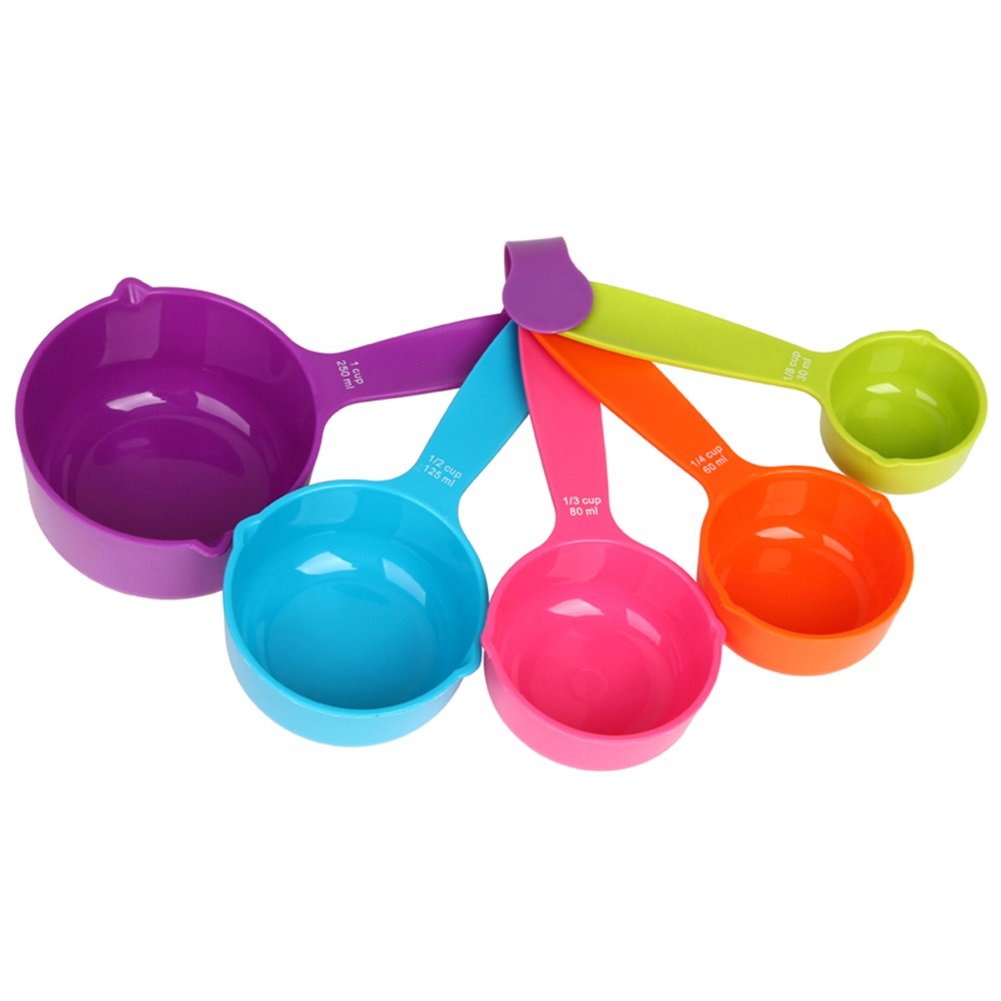 Buy LB- 5 pcs/set multi-colors measuring cups for cooking and bakery ...