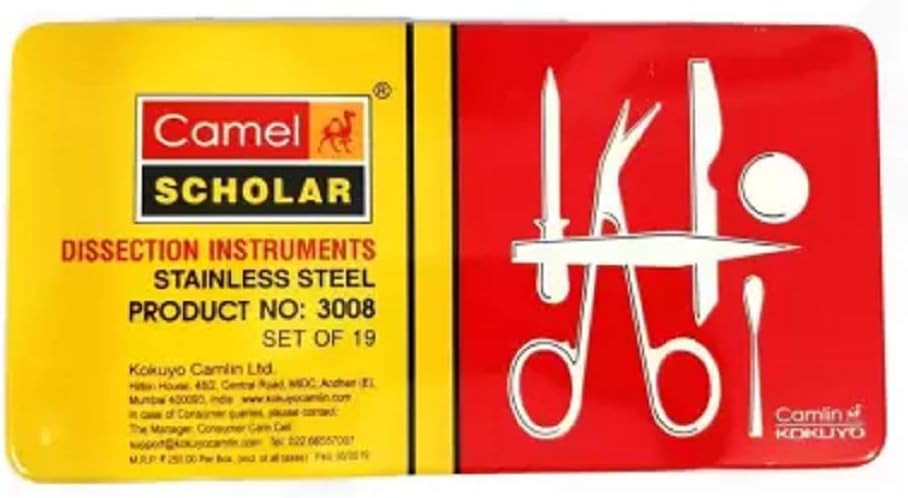 Camlin Scholar Dissection Instruments Stainless Steel Geometry Box ...