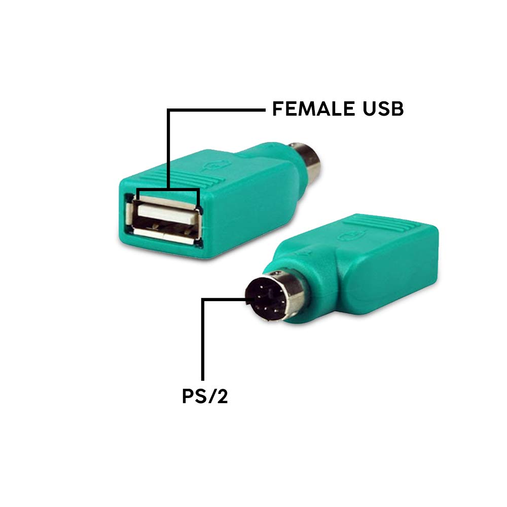 Snapklik.com : 2-Pack USB To PS/2 PS2 Adapter For Newer New USB Mouse ...