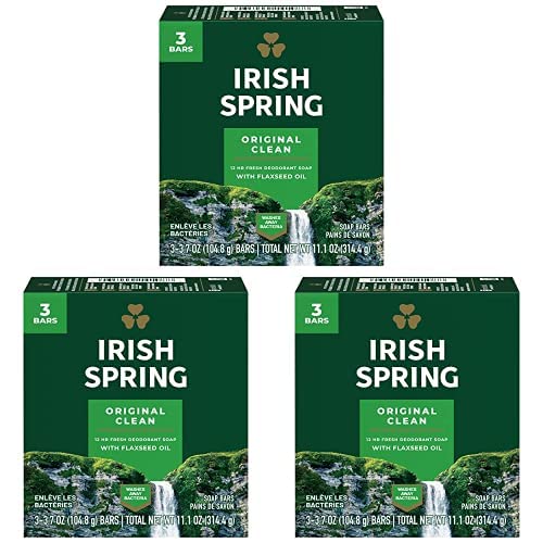 Amazon.com : Irish Spring Deodorant Bar Soap, Original, Green, 11.1 ...