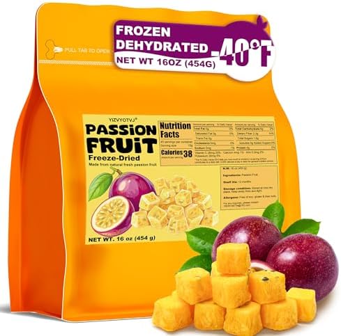 Amazon.com: 16 oz Freeze Dried Passion Fruit Chunks - 100% Natural, No ...