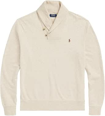 Amazon.com: Polo Ralph Lauren Luxury Jersey Shawl-Collar Pullover Expedition Dune Heather MD ...
