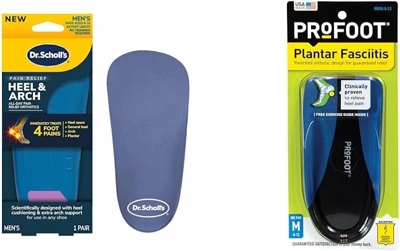 Amazon.com: Dr. Scholl's Men's 8-12 Heel & Arch Orthotics and PROFOOT ...