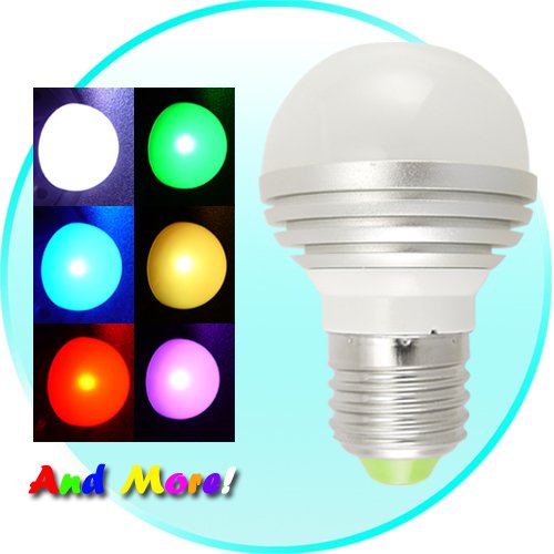 New LED Color Changing Light Bulb with Remote: Led Household Light ...