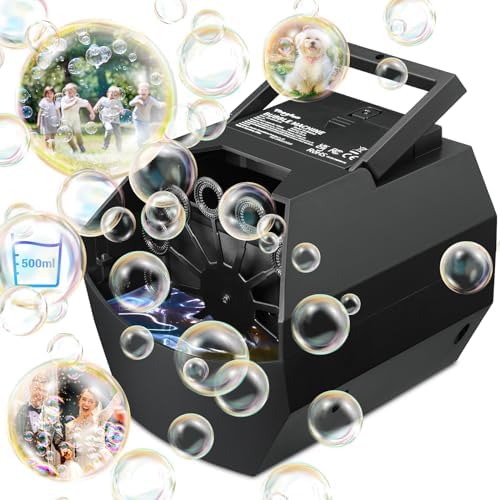 Amazon.com: Bubble Machine with 3 Led Lights Remote Control, 8000 ...