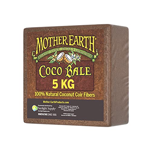 MOTHER EARTH Coco Bale 5 kg, 100% Coconut Coir Fibers - Marijuana Grow ...