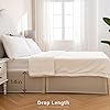 Amazon.com: MIYE Pleated Waffle Weave Bed Skirt, Tailored Dust Ruffle ...