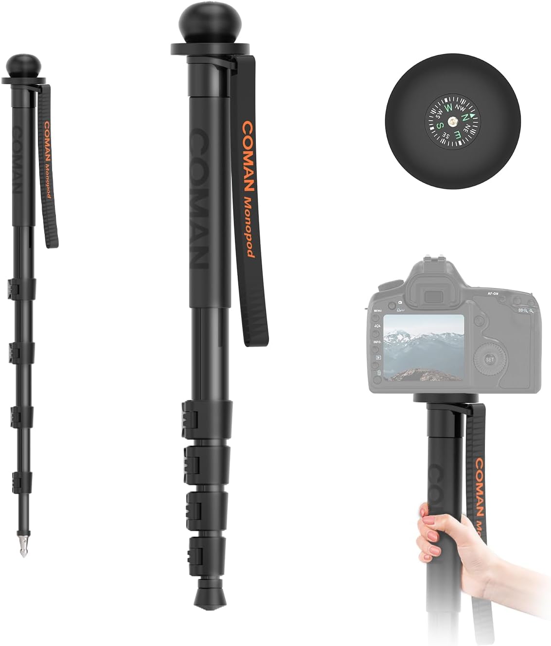 Amazon.com : Monopod Camera Stand - 61" Monopods for Cameras with ...