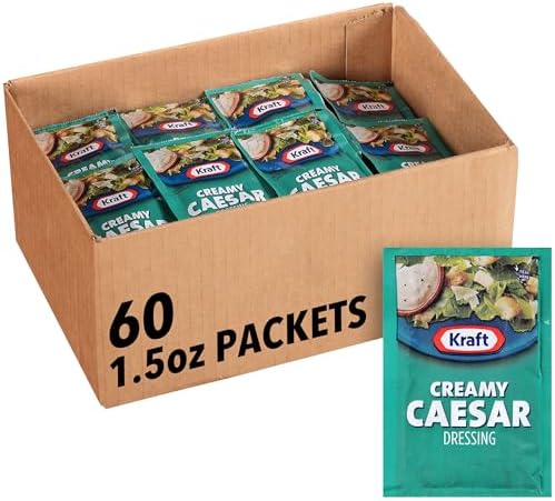 Amazon.com : Kraft Signature Creamy Caesar Salad Dressing Single Serve ...