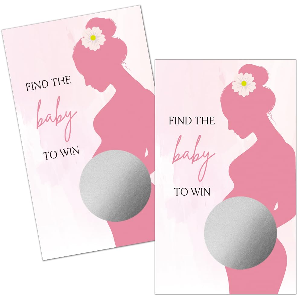 Amazon.com: Haizct 50 Pack Baby Shower Theme Scratch Off Game, Ice ...