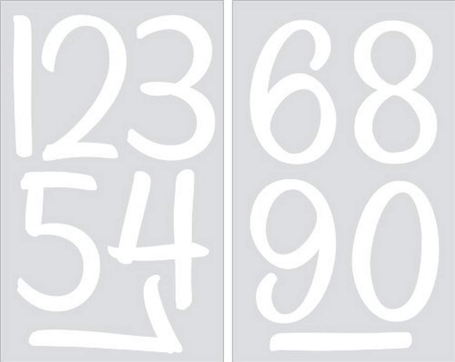 Amazon.com: SEI 4-Inch Numbers Iron on Transfers, White, 2 Sheets