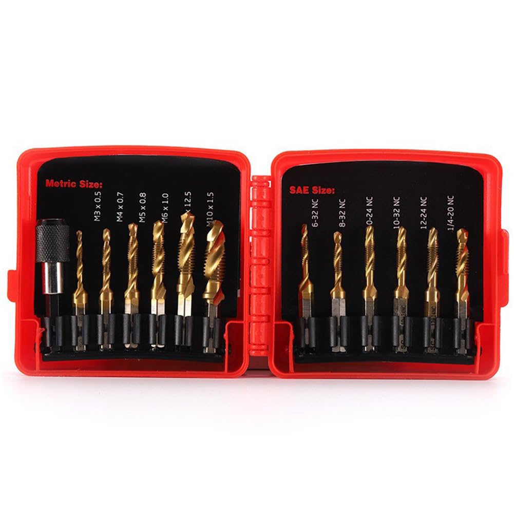 Snapklik.com : ANPTGHT Combination Drill & Tap Bit Set, 13PCS Titanium ...