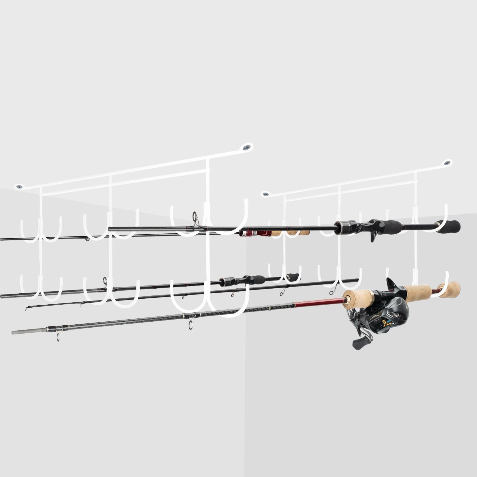 Amazon.com: THKFISH Fishing Rod Rack for Wall Rod Holders for Garage ...