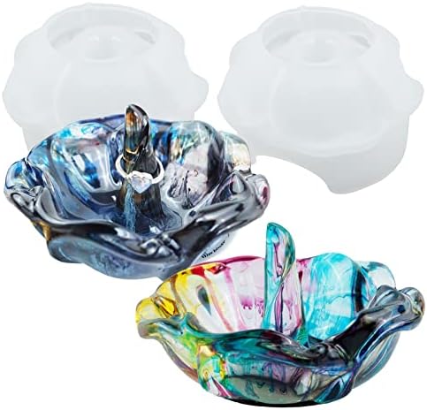Amazon.com: Actvty Rose Resin Ring Holder Molds, 2pcs Silicone Molds ...