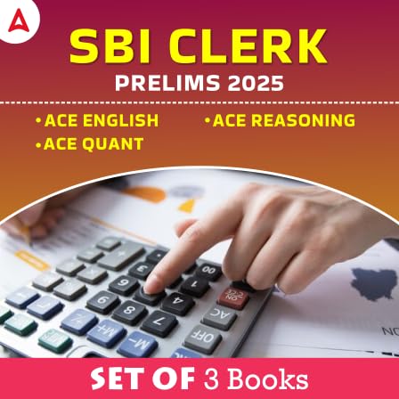 Buy SBI CLERK Prelims 2025 Exam Book Ace Reasoning | Ace Quant | Ace ...