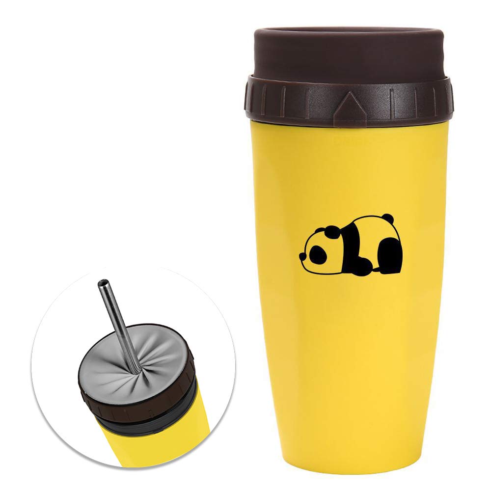 Amazon.com: CHENGNAN Twizz Coffee Cup Aperture Mug with Straw Double ...