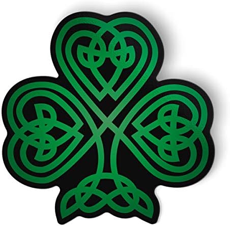 Amazon.com: Celtic Shamrock Green and Black - 5.5" Magnet for Car ...