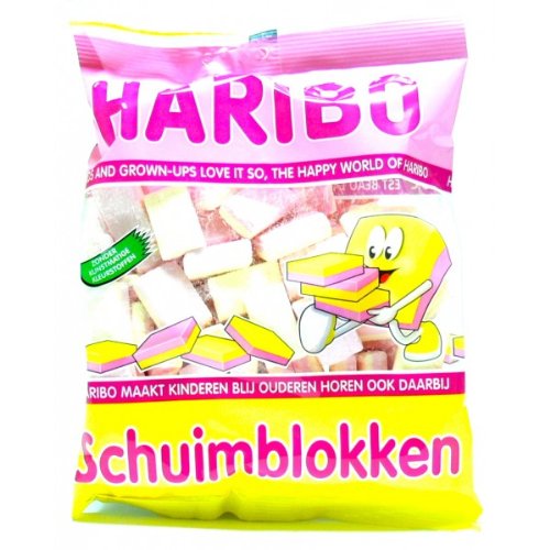 Amazon.com : Haribo Sugar Foam Blocks/Schuimblokken | Bag of 4.2oz ...