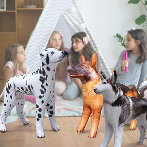 Snapklik.com : Inflatable Dog Trio: Husky, Dalmatian, German Shepherd ...
