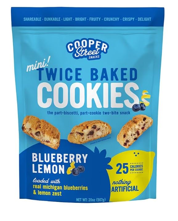 Amazon.com: COOPER STREET Twice Baked Cookies - Blueberry Lemon - 20 ...