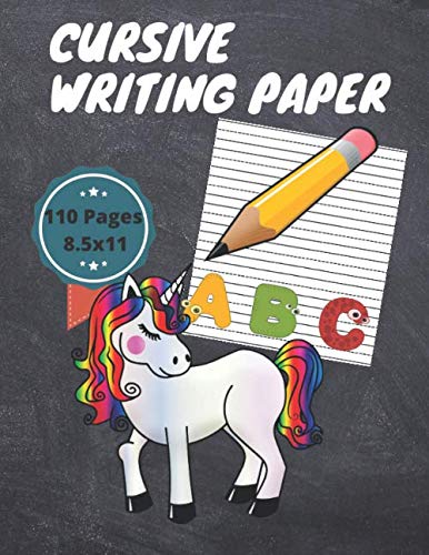 Cursive Writing Paper: Kindergarten Writing Paper With Lines For ABC ...