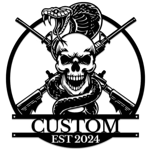 Amazon.com: American Gun Art Metal Signs,Custom Gun Metal Name Signs ...