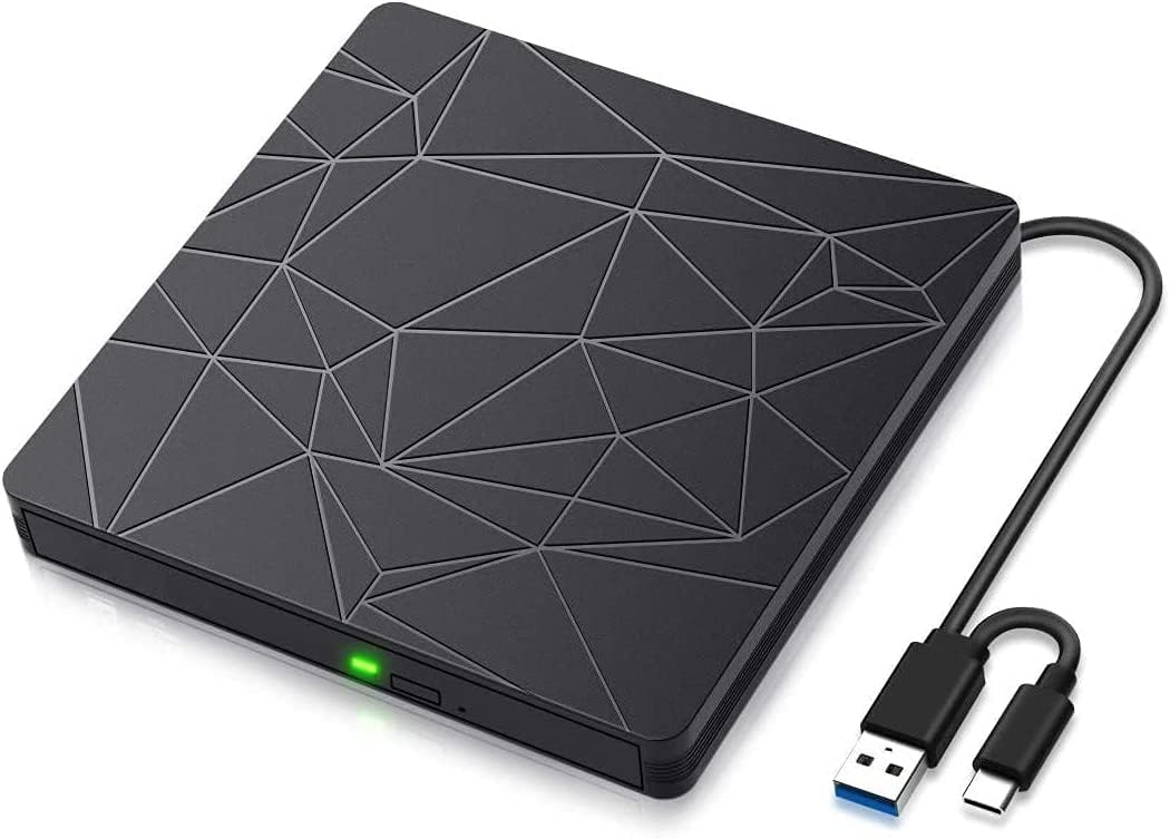 Amazon.com: BlitzMax External CD DVD Drive, 2 in 1 Type C & USB 3.0 ...