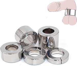 Stainless Steel Penis Ring Testicle Ring Weighted Pendant Ball ...