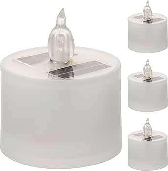 Amazon.com: Uonlytech 4pcs Solar Tea Lights Outdoor Waterproof Dusk to ...