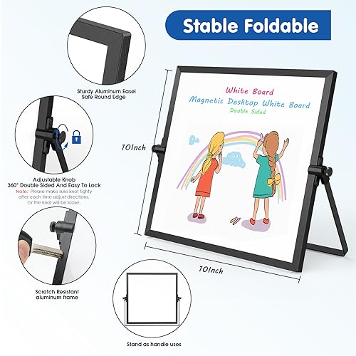 Snapklik.com : Dry Erase White Board, 10X10 Double-Sided Magnetic ...