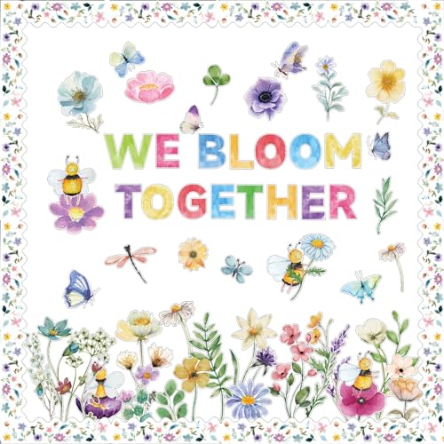 Buy 60 Pcs Wildflower Bulletin Board Kit Flower Classroom Bulletin ...