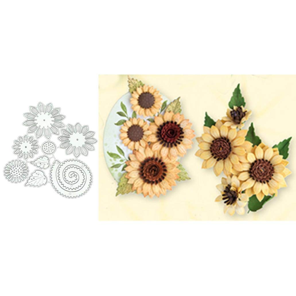lamta1k Sunflower Metal Cutting Dies,Scrapbook Craft Mold Paper Card ...