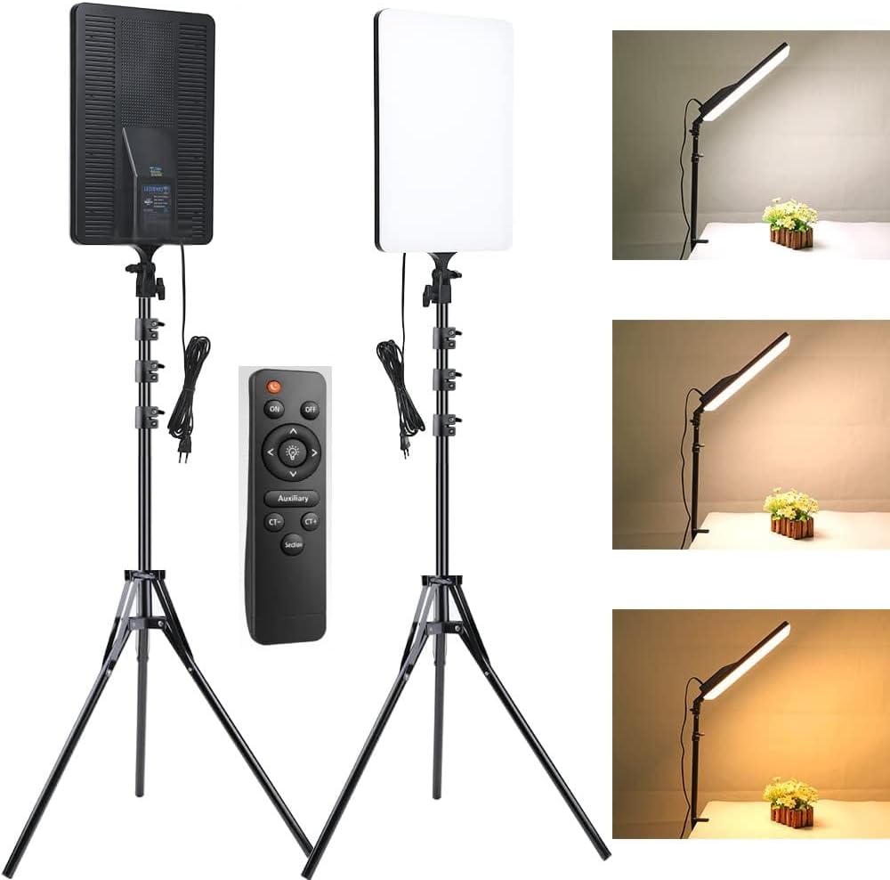 FKU 10 INCH LED Lighting Panel with 7 feet Tripod Stand for Photography ...