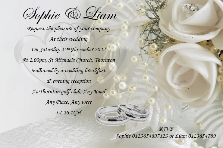 Bespoke Candy Delights 40 Personalised Wedding Day Invites/Invitations ...